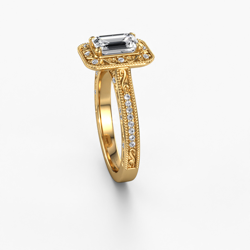 Vintage gold Engagement ring 1.35 crt lab grown diamond Alice EME|Best ...