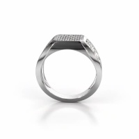 Vlakke rosé gouden roze saffier 1.4 mm Amir heren ring | Ontwerp zelf!