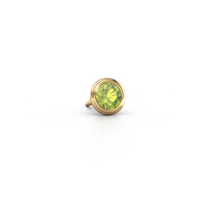 Modern gold men s earring Aron with peridot Ontwerp ze zelf