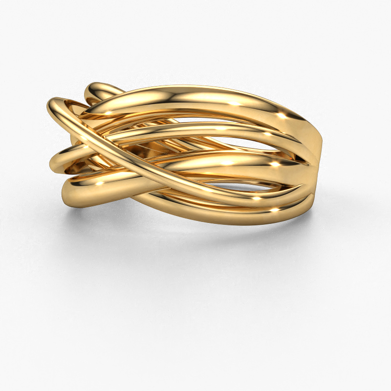Design zelf je gouden ring met meerder banden Fem 1| DiamondsByMe