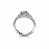 Roze saffier rosé gouden verlovingsring 7 mm Lovella|DiamondsByMe