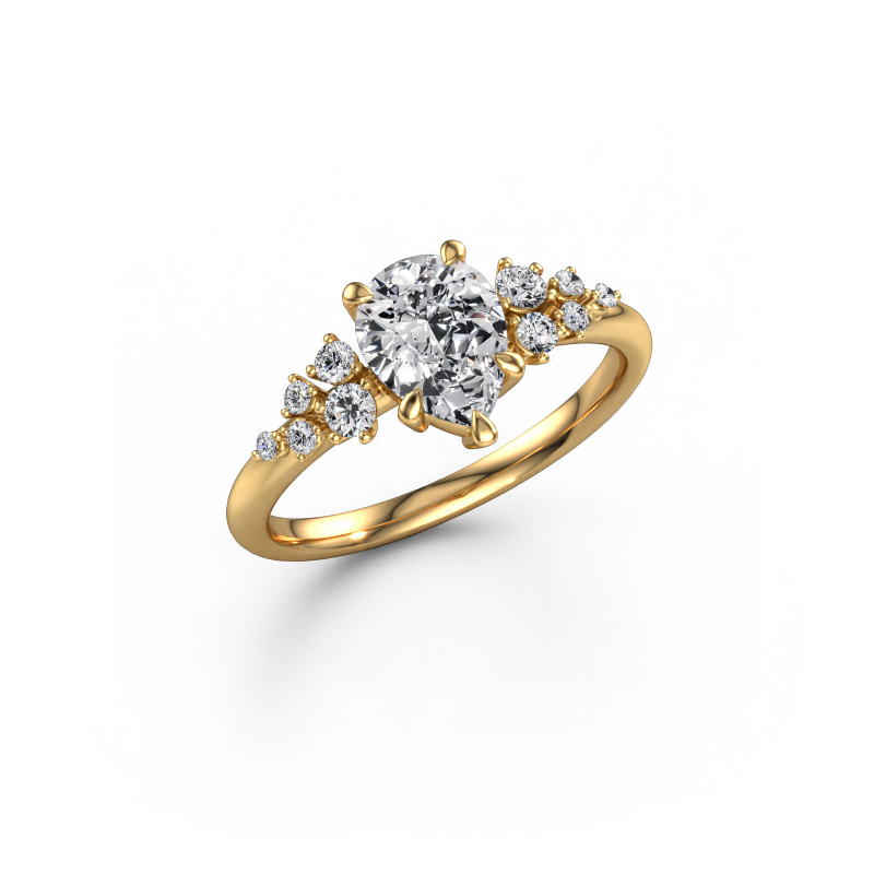Exclusief gouden bijzondere verlovingsring met lab-grown diamant Royce ...