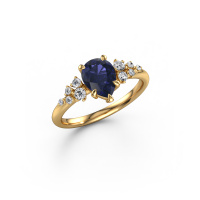Exclusive gold special engagement ring with sapphire Royce PER| -30%