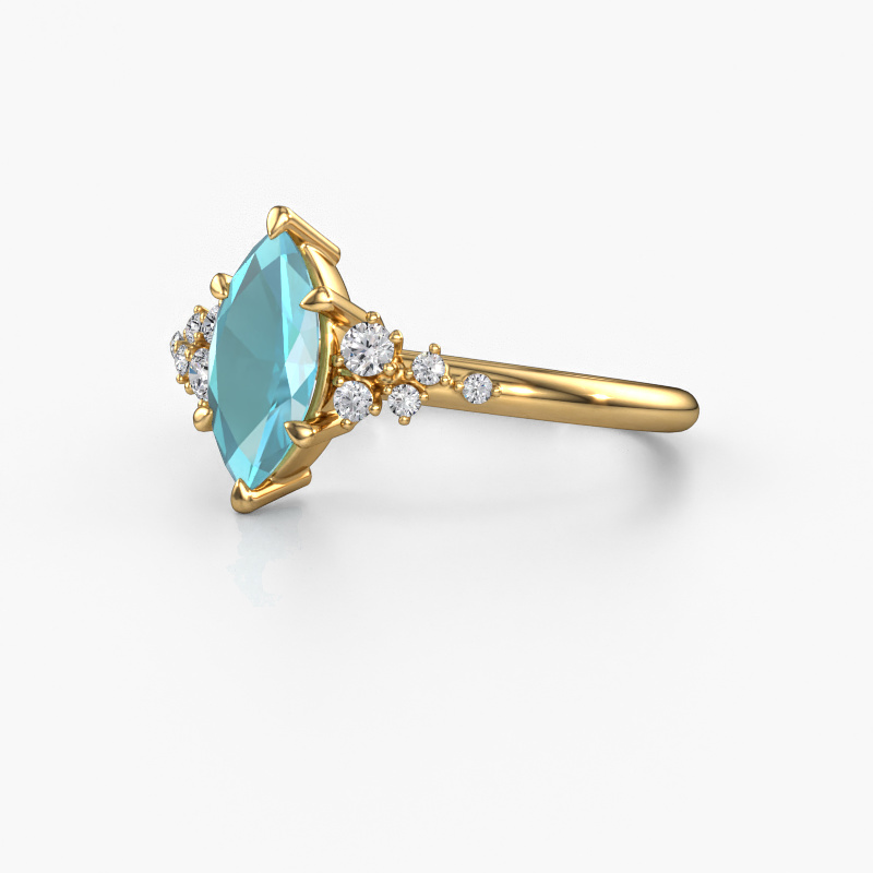 Daring Royce MRQ ring with 10x5 mm blue topaz | DiamondsByMe