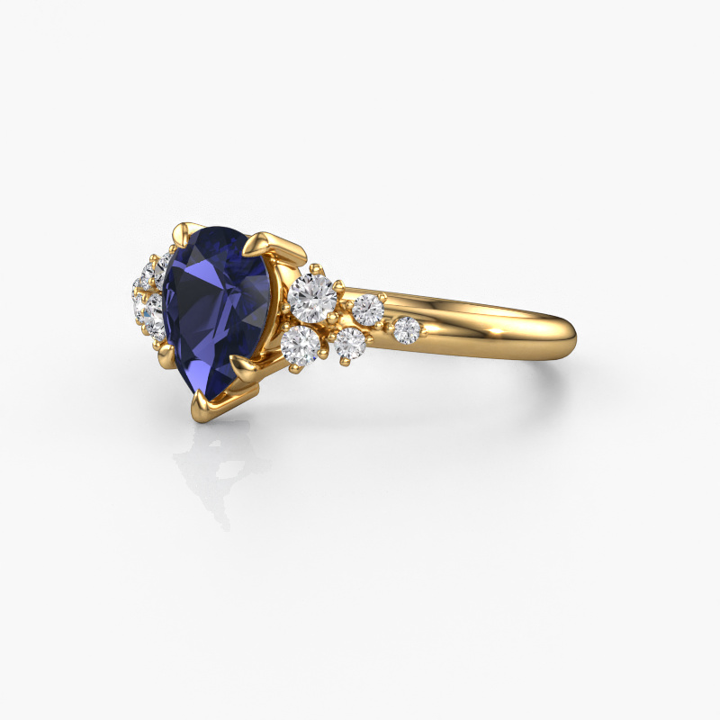 Exclusive gold special engagement ring with sapphire Royce PER| -30%
