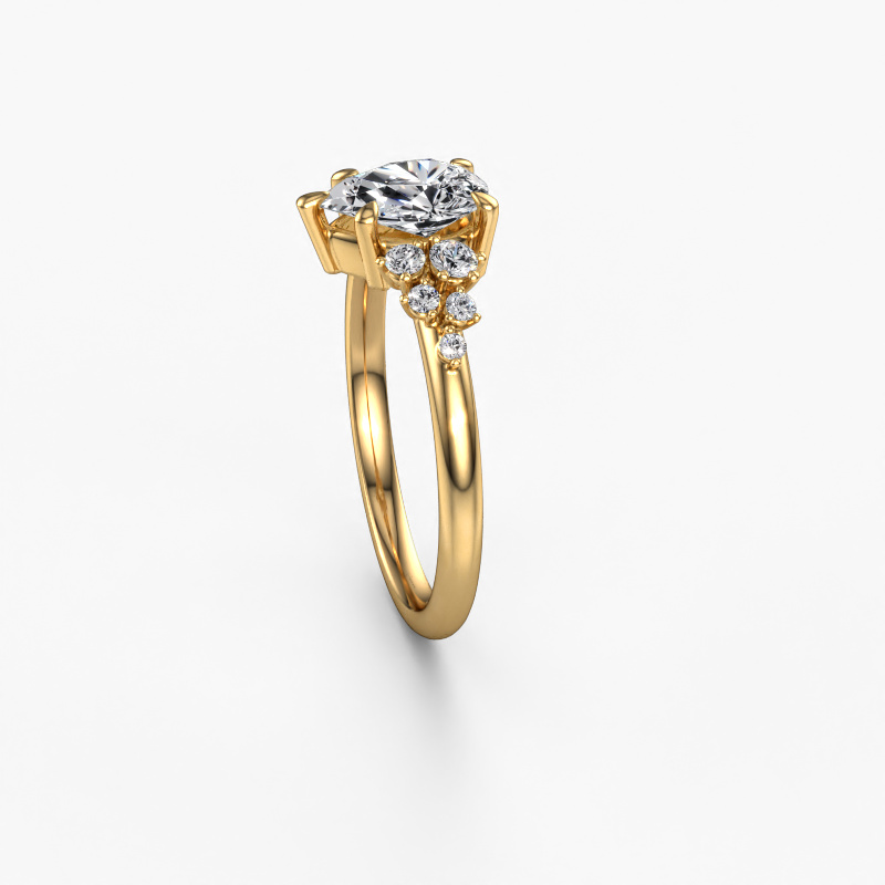 Exclusief gouden bijzondere verlovingsring met lab-grown diamant Royce ...
