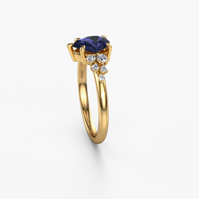 Exclusive gold special engagement ring with sapphire Royce PER| -30%