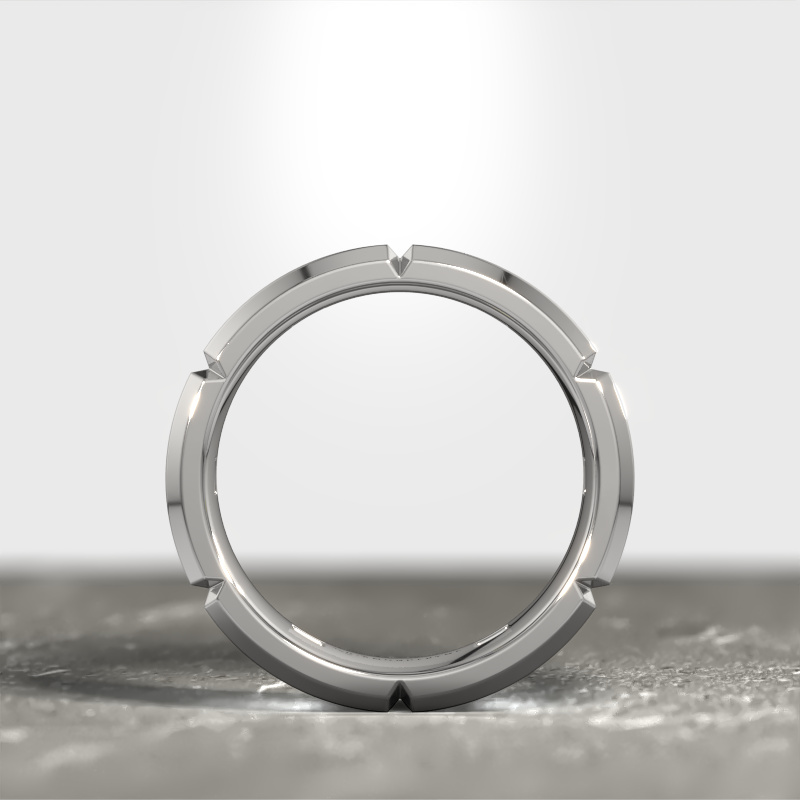 Rectangular royal white gold Steve men's ring | Guaranteed best price