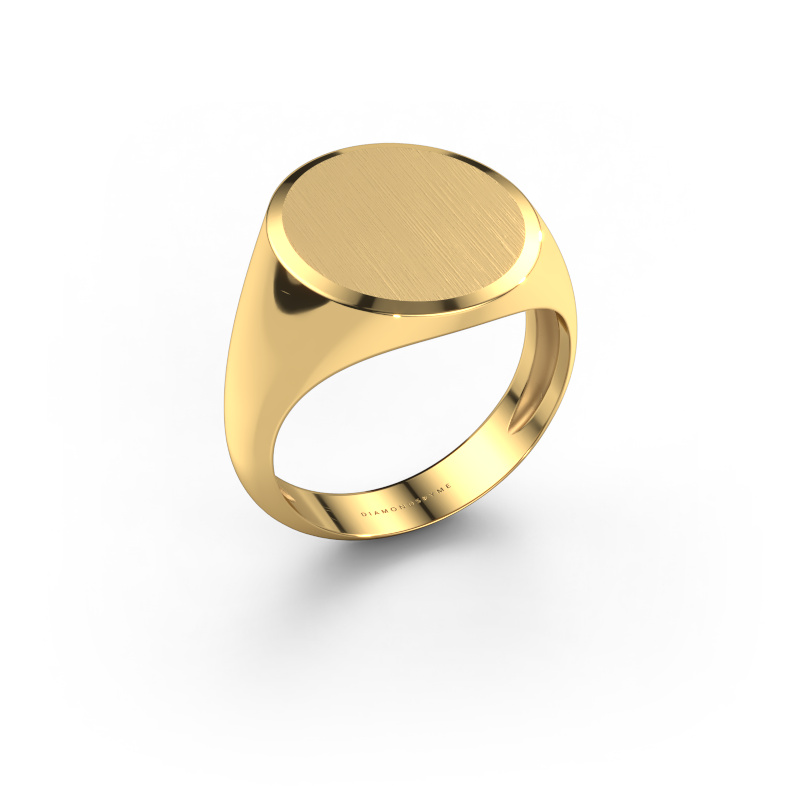 Cool oval gold Sven 5 light signet ring | DiamondsByMe