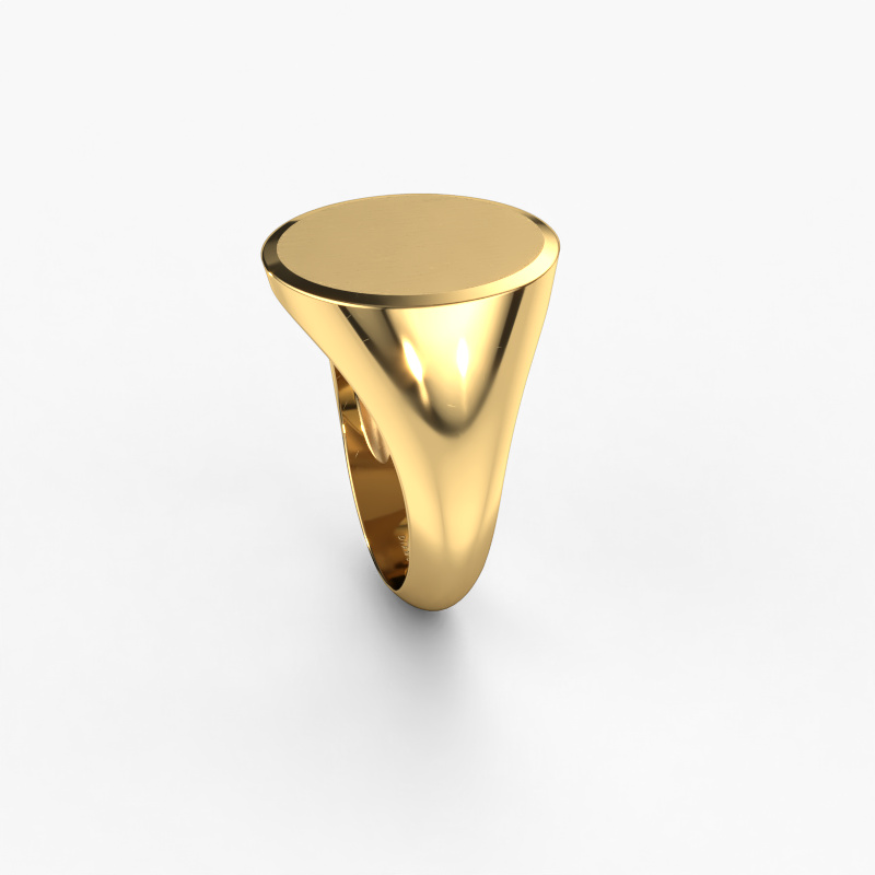 Cool oval gold Sven 5 light signet ring | DiamondsByMe