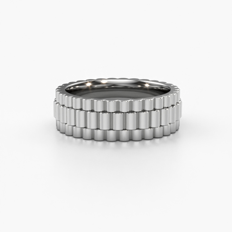 Special white gold 2 Colours rolex style ring Zenn|Best price